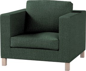 Potah na křesko IKEA Karlanda, krátký barva zelená látka pletený vzor