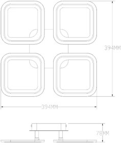 Zuma Line MS232040R-BK-LED Stm.svítidlo STELLAR LED/30W/230V 3000-6000K černá+DO