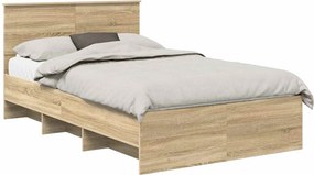 Rám postele s čelo Sonoma dub 120 x 123 cm Kompozitní dřevo 3408874