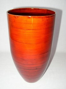 Axin Trading s.r.o. Bambusová váza optima červená