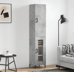 vidaXL Skříň highboard 34,5 x 34 x 180 cm kompozitní dřevo [3199044] Barva: Betonová šedá
