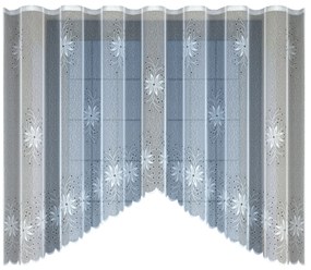 Dekorační žakárová záclona s řasící páskou ARELY 160 bílá 300x160 cm MyBestHome