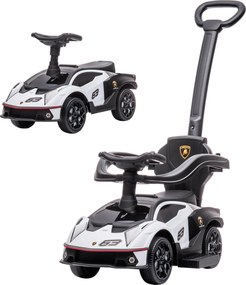 AIYAPLAY 2v1 Lamborghini Essenza SCV12 Pushing Car pro děti 12-36 měsíců s houkačkou, odnímatelnou rukojetí a bezpečnostním zábradlím 86,5x40x89,5 cm…