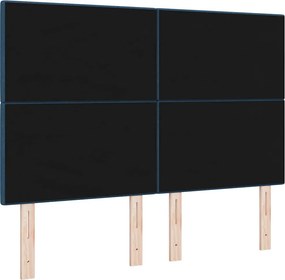 Výškově nastavitelné čelo postele s čelo Modrá 144 cm textil 3337827