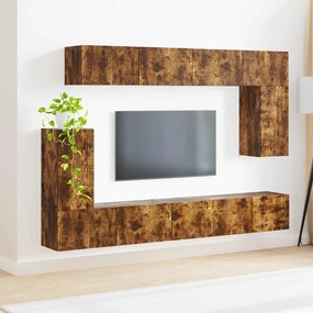 Sestava TV skříněk 5 ks Kouřový dub Kompozitní dřevo 3409092