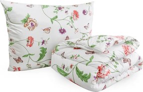 Set celoroční přikrývky 140x200 cm z dutého vlákna s polštářem 70x90 cm MEADOW FLOWERS