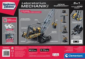 Vědecká zábava – Laboratoř mechaniky: Pásový jeřáb – polský jazyk – Clementoni 50402