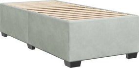 Rám postele bez matrace světle šedá 100 x 200 cm samet 3284613