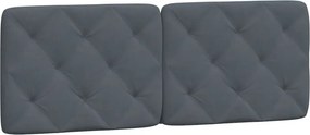 Postel s matrací tmavě šedý 140 x 190 cm samet 3208653