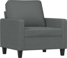 Křeslo s podnožkou tmavě šedé 60 cm textil 3201030