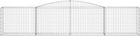 Klenuté gabionové koše 15ks 400x50x80/100 cm pozinkované železo 3146992