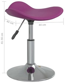 Petromila Jídelní židle 2 ks fialové chromovaná ocel a umělá kůže