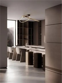 LED stmívatelné mosazně-zlaté designové stropní svítidlo Kiklos