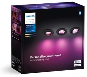 Philips - SADA 3xLED RGBW Stmívatelné podhledové Hue CENTURA 1xGU10/4,2W/230V