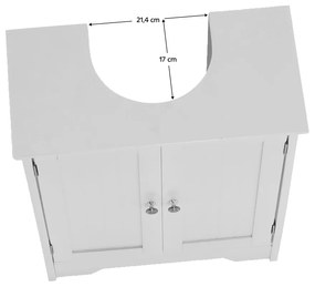 Skříňka koupelnová pod umyvadlo ATENE typ 3 bílá mat