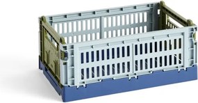 Úložný box Crate Mix Colour Dusty Blue S HAY