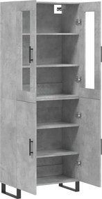 Skříň highboard betonově šedá 69,5x34x180 cm kompozitní dřevo 3198237