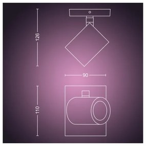 Philips - RGBW LED Stmívatelné bodové svítidlo Hue ARGENTA 1xGU10/4,2W/230V