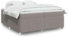 Box spring postel s matrací taupe 200x200 cm textil 3285502