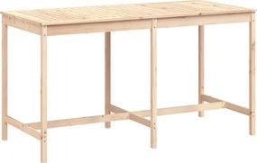 vidaXL Zahradní stůl bílý 203,5 x 90 x 110 cm masivní borové dřevo [824102] Barva: Přírodní douglaska