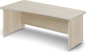 Ergonomický stůl TopOffice 200 x 100 cm, levý, akát světlý
