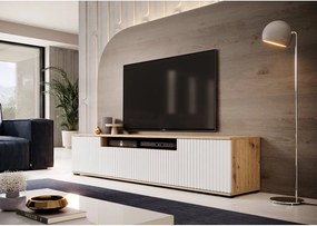 Eka Televizní skříňka GANA 200 cm, Dub Artisan/Bílá