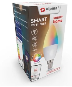 ALPINA Chytrá žárovka LED RGB WIFI bílá + barevná E14ED-225432