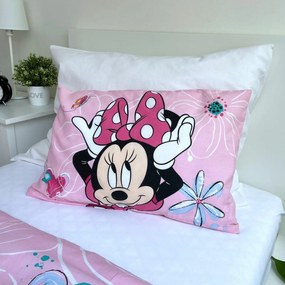 Jerry Fabrics Bavlněné povlečení 100x135 Mini mouse flowers povlak na polštář 40x60 23. srpna
