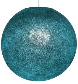 creative cables Stínidlo tvaru koule z polyesterového vlákna - 100% vyrobené ručně Barva komponentu: Petrolejová, Velikost ⌀: XS - 25cm