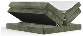 Tmavě zelená boxspring postel s úložným prostorem/bez čela 180x200 cm Juniper – Maison de Rêve