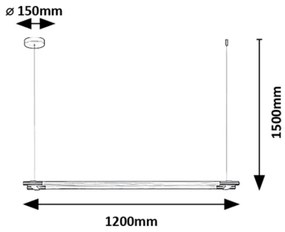 Rabalux 72169 - LED Lustr na lanku NIVARO LED/28W/230V 3000K