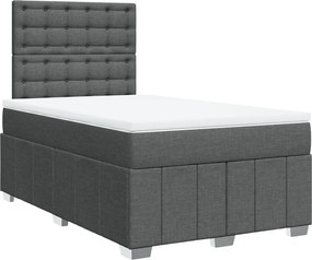 Box spring postel s matrací tmavě šedá 120x200 cm textil 3293950