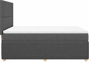 Box spring postel s matrací tmavě šedá 160x200 cm textil 3294401