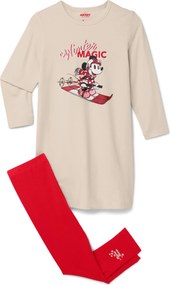 Tchibo - Dětská noční košile s legínami »Mickey and Friends« - pro miminko - vel. 98/104 - barva: béžová
