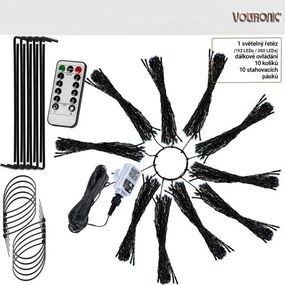 VOLTRONIC® 86193 VOLTRONIC Světelný řetěz ve tvaru kuželu 360LED studená bílá