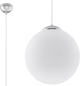 Lustr SOLLUX Ugo 30 E27 1x60W bez zdroje SL.0264 bílé sklo/chrom
