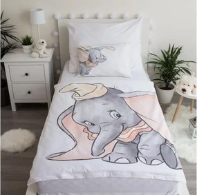 Jerry Fabrics Bavlněné povlečení do postýlky Dumbo grey 100x135, 40x60 cm