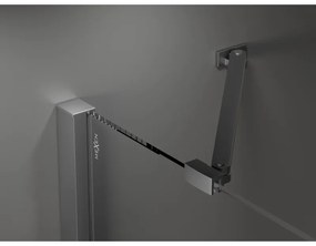 Mexen Velar Duo, sprchový kout s posuvnými dveřmi 80 x 80 cm, 8mm čiré sklo, broušený grafit, 871-080-080-02-95