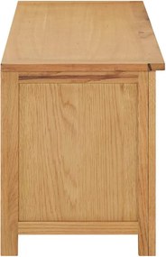 Botník 114 x 37 x 45 cm masivní dubové dřevo 327436