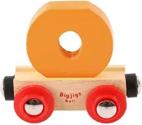 Bigjigs Rail Vagónek dřevěné vláčkodráhy - Písmeno O / od 3 let