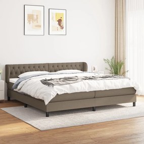 Box spring postel s matrací taupe 200x200 cm textil 3126513
