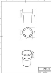 Novaservis - Držák zubních kartáčků a pasty sklo Metalia 12 chrom, 0206,0