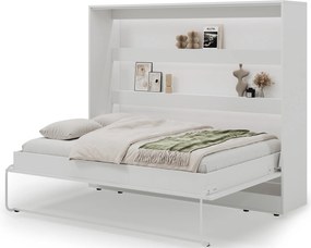Devesto Sklápěcí postel Horizontální 140 Bílá LED