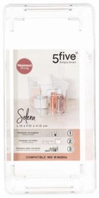 5Five® Transparentní box, víceúčelový, s madly SELENA, 31x15x15