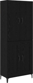 Vysoký bufet Černý dub 69,5 x 34 x 180 cm Kompozitní dřevo 3403588