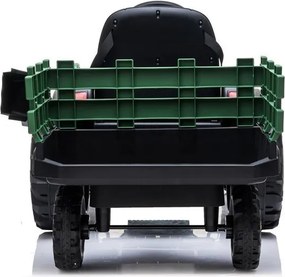 LEAN CARS Akumulátorový traktor s přívěsem BDM0925, zelený, vojenský