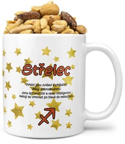 Hrnek Znamení pro děti -  Střelec (23.11. - 21.12.) (Náplň hrníčku: Směs slaných oříšků)