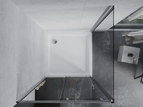 Mexen Apia posuvný sprchový kout 90 x 90 cm, 5mm sklo, chromový profil-čiré sklo + slim sprchová vanička 5cm, 840-090-090-01-00-4010