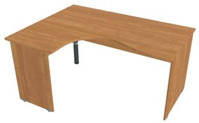 Stůl ergo pravý 160*120 cm - Hobis Gate GE 2005 P Dekor stolové desky: olše, Dekor lamino podnože: olše, Barva nohy: černá