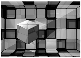Fototapeta - Rubik's cube in gray